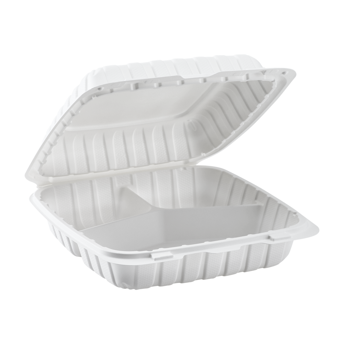 Jumbo White 3 Compartment Carry Out Boxes | Restaurant Supply Drop