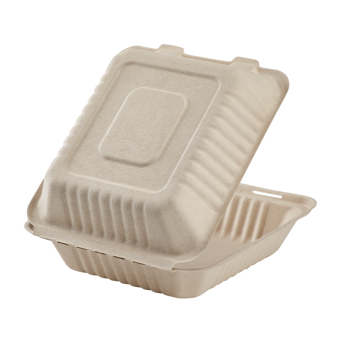 Large Biodegradable Takeout Boxes - Karat Earth 8''x8'' Bagasse Boxes