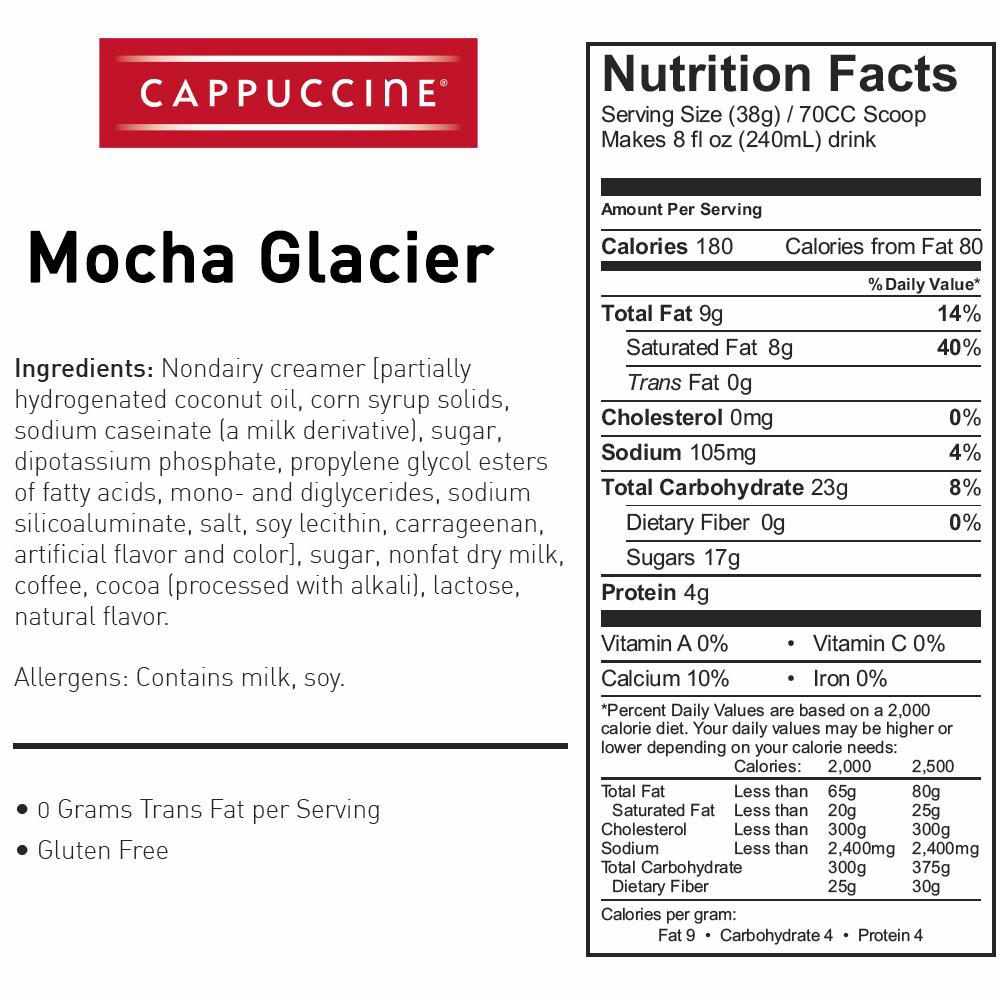 Cappuccine Mocha Glacier Frappe Mix (3 lbs) | Coffee Shop Supplies ...
