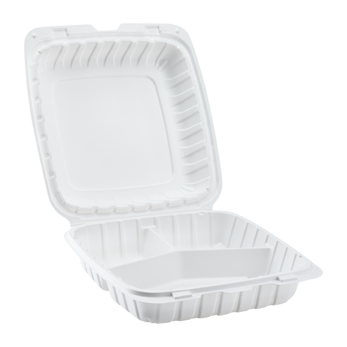 Jumbo White 3 Compartment Carry Out Boxes | Restaurant Supply Drop