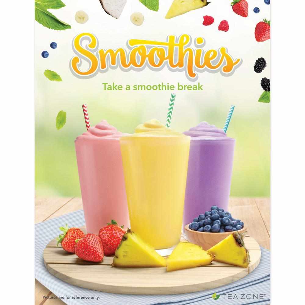 Tea Zone "Smoothie" Poster | Coffee Shop Supplies | Carry Out ...