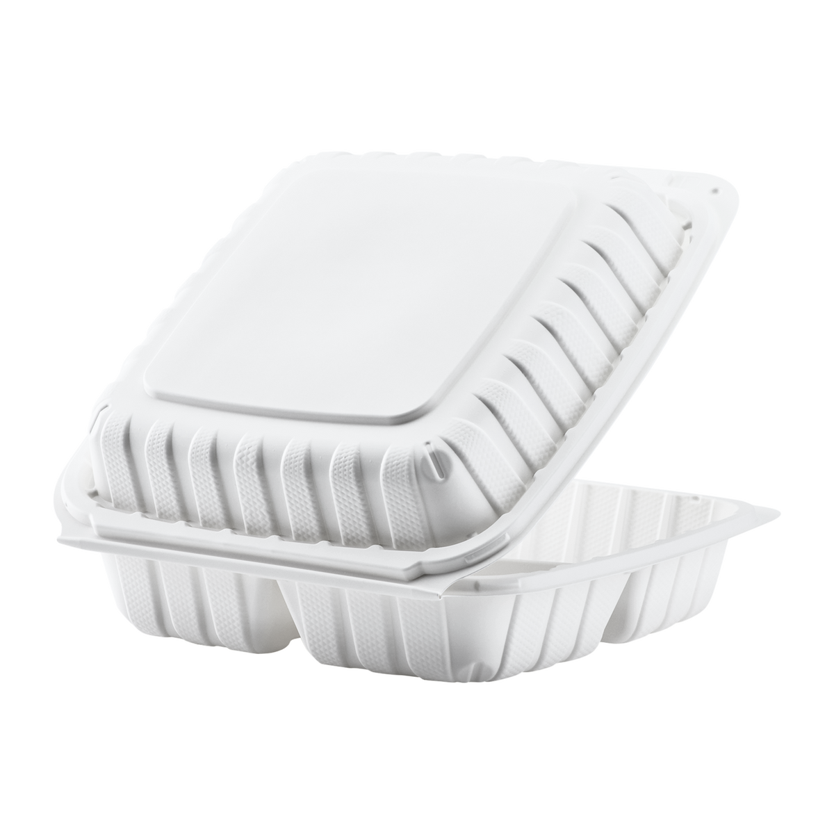 Jumbo White 3 Compartment Carry Out Boxes | Restaurant Supply Drop